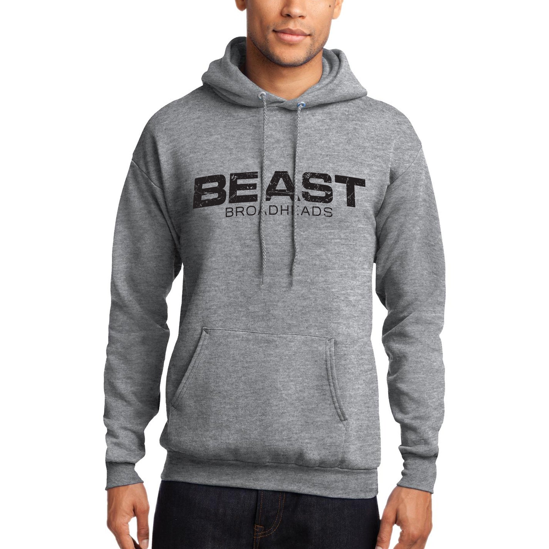 Core Fleece Pullover Hoodie | Heather Hoodie Black Logo / S | Beast ...